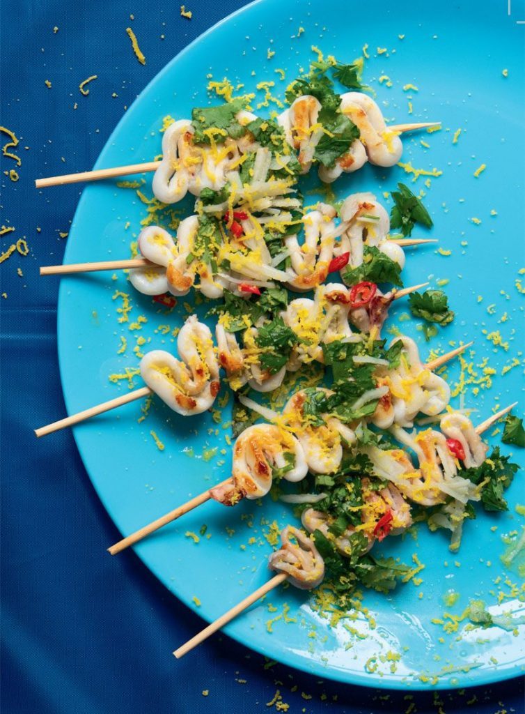 GRILLED SQUID WITH SALTED EGG & PICKLED GARLIC - Cuisine - For the love ...