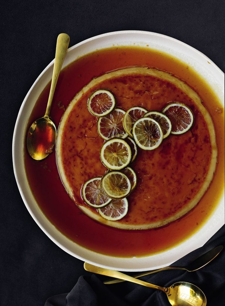 Lime & Coconut Flan With Gin & Tonic Caramel - Cuisine Magazine - From ...