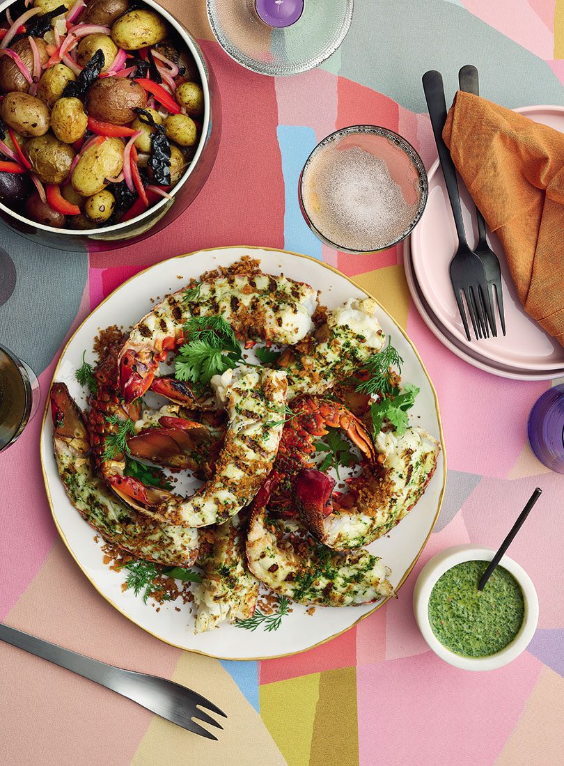 Asado (Barbecued) Crayfish With Braised Chilli Potato Salad & Dill ...