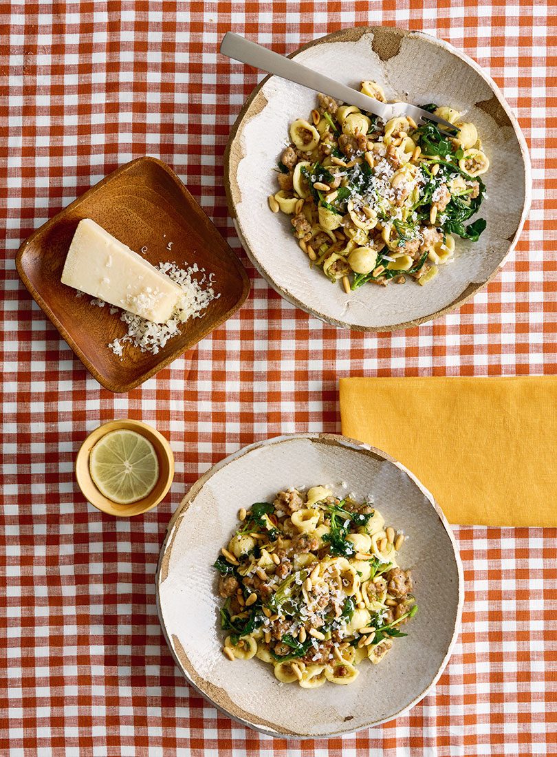 Pork & Cress Sausage Pasta With Fennel & Lemon - Cuisine Magazine ...