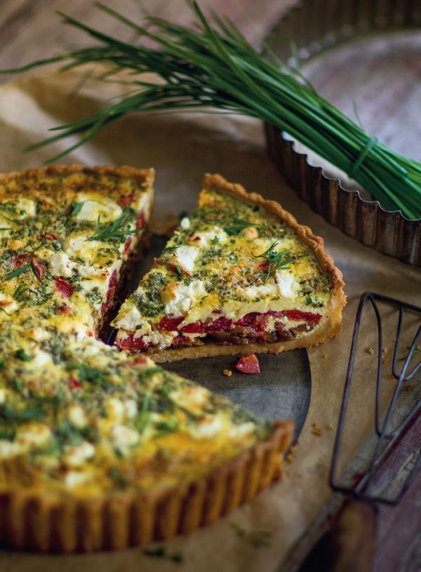 Tomato, Herb & Goat’s Cheese Tart In No-Roll Cheese Pastry - Cuisine ...