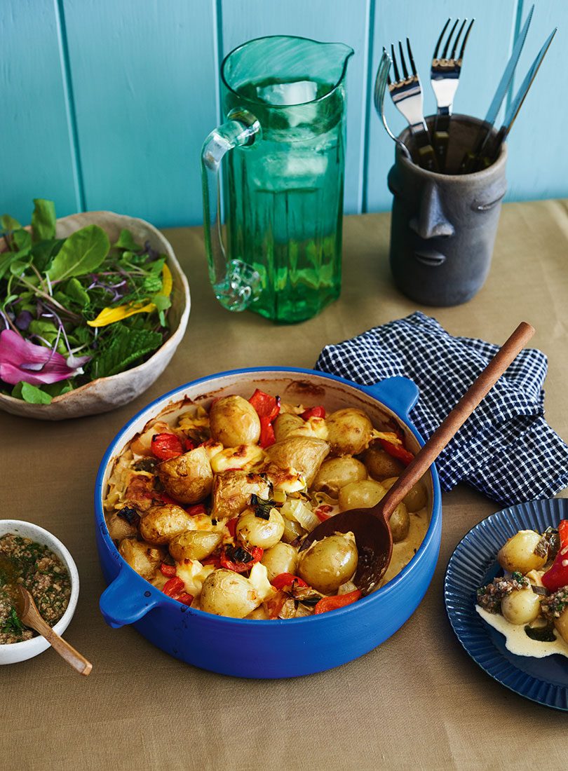 Baked Baby Potatoes, Capsicum & Washed-Rind Cheese - Cuisine Magazine ...