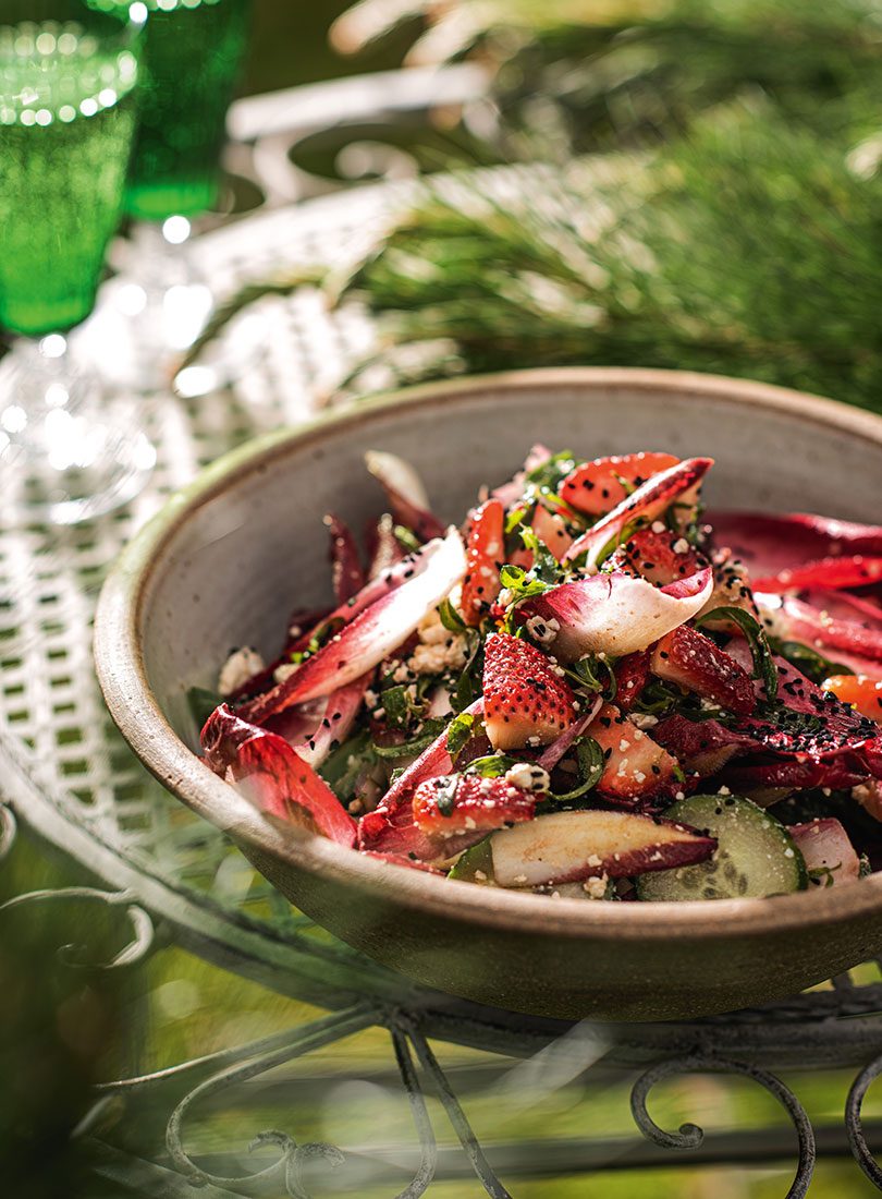 Strawberry & Red Witlof Salad With Honey-Mustard Dressing - Cuisine ...