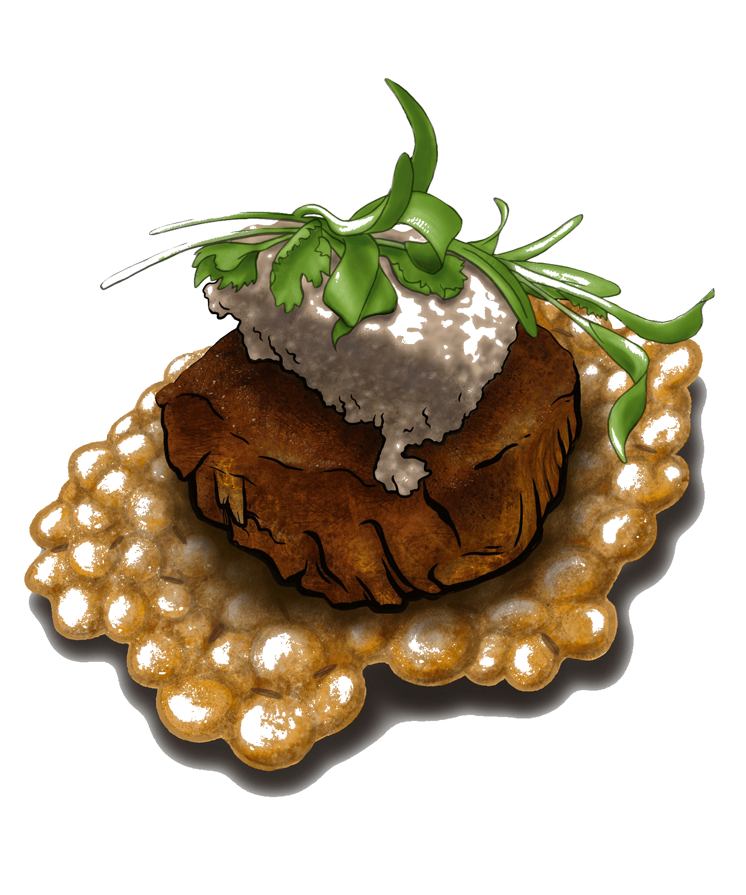 Spiced Braised Lamb & Walnut Salsa on a Tapioca Cracker - Cuisine ...