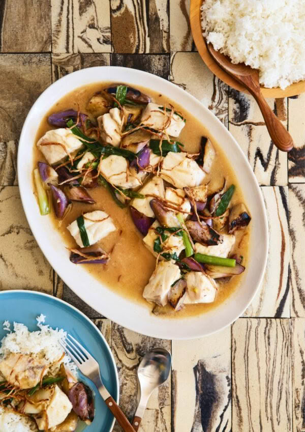 Gingery Poached Fish & Eggplant - Cuisine Magazine - From New Zealand ...